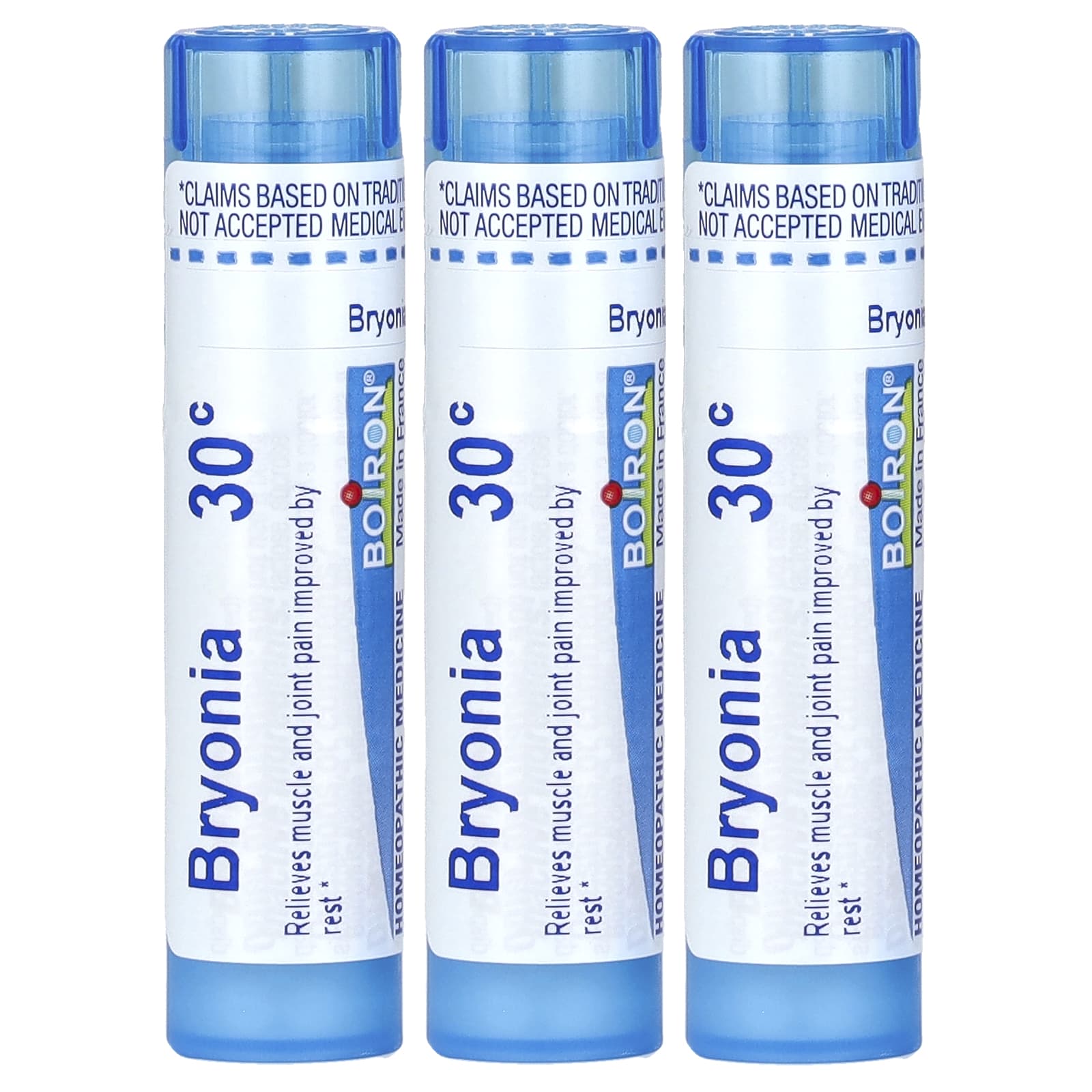 Boiron, Bryonia, Pain Relief, Meltaway Pellets, 30C, 3 Tubes, 80 ...