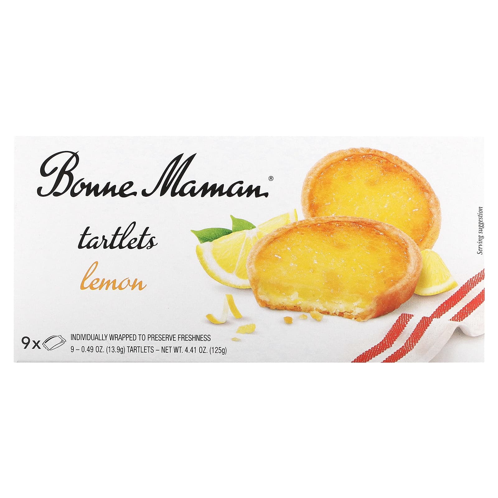 Bonne Maman, Tartlets, 레몬, 9개입, 개당 13.9g(0.49oz)