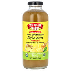 Bragg, Organic Apple Cider Vinegar Refreshers, Prebiotic, Ginger Lemon ...