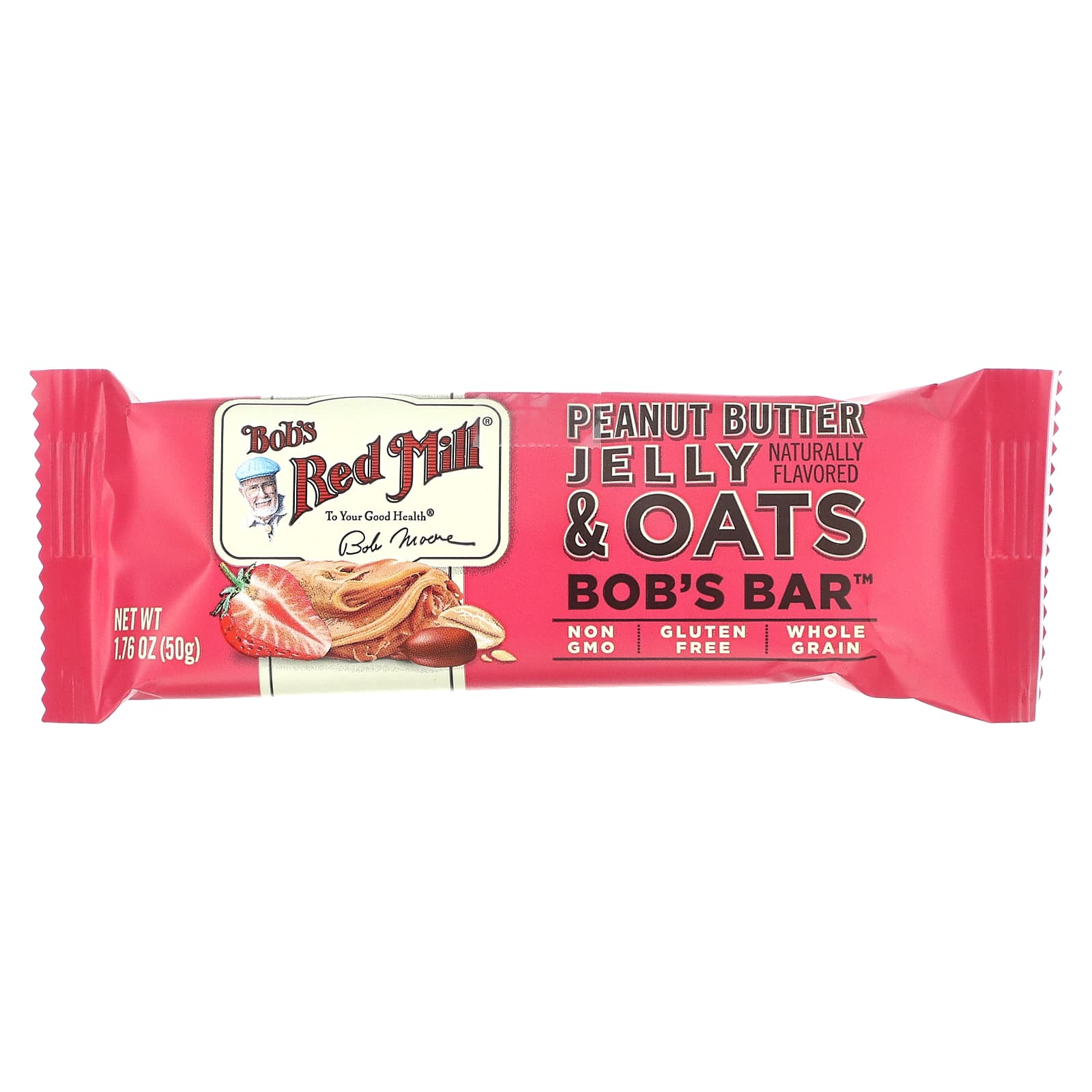 Bob's Red Mill, Bob's Bar, Peanut Butter, Jelly & Oats, 12 Bars, 1.76 ...