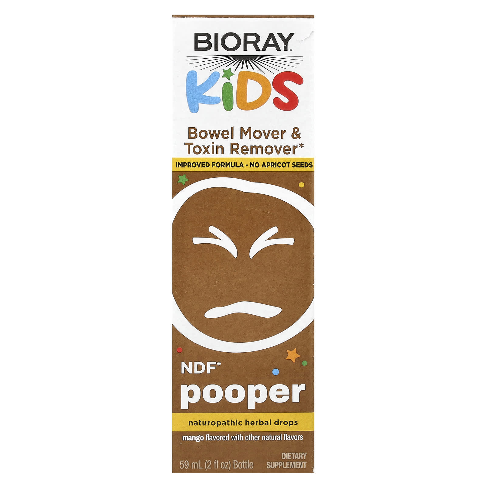 Bioray, Kids, NDF Pooper, Mango, 2 fl oz (59 ml)