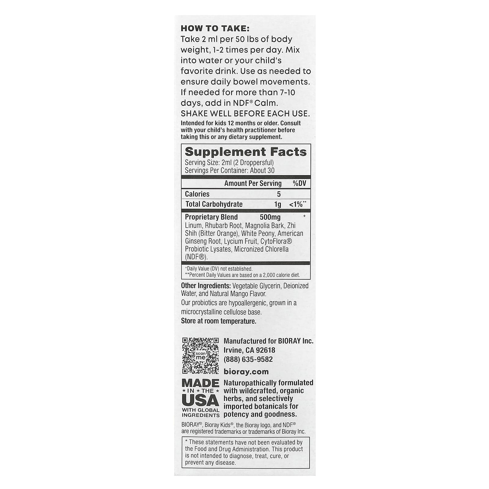Bioray Kids NDF Pooper Mango 2 Fl Oz 59 Ml Bioray Kids NDF Pooper Mango 2 Fl Oz 59 Ml