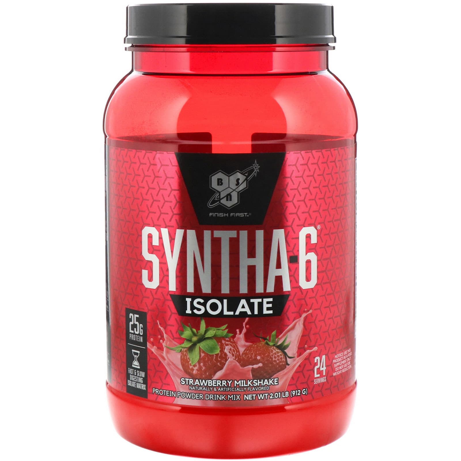 BSN, Syntha-6 Isolate, Protein Powder Drink Mix, Strawberry Milkshake ...