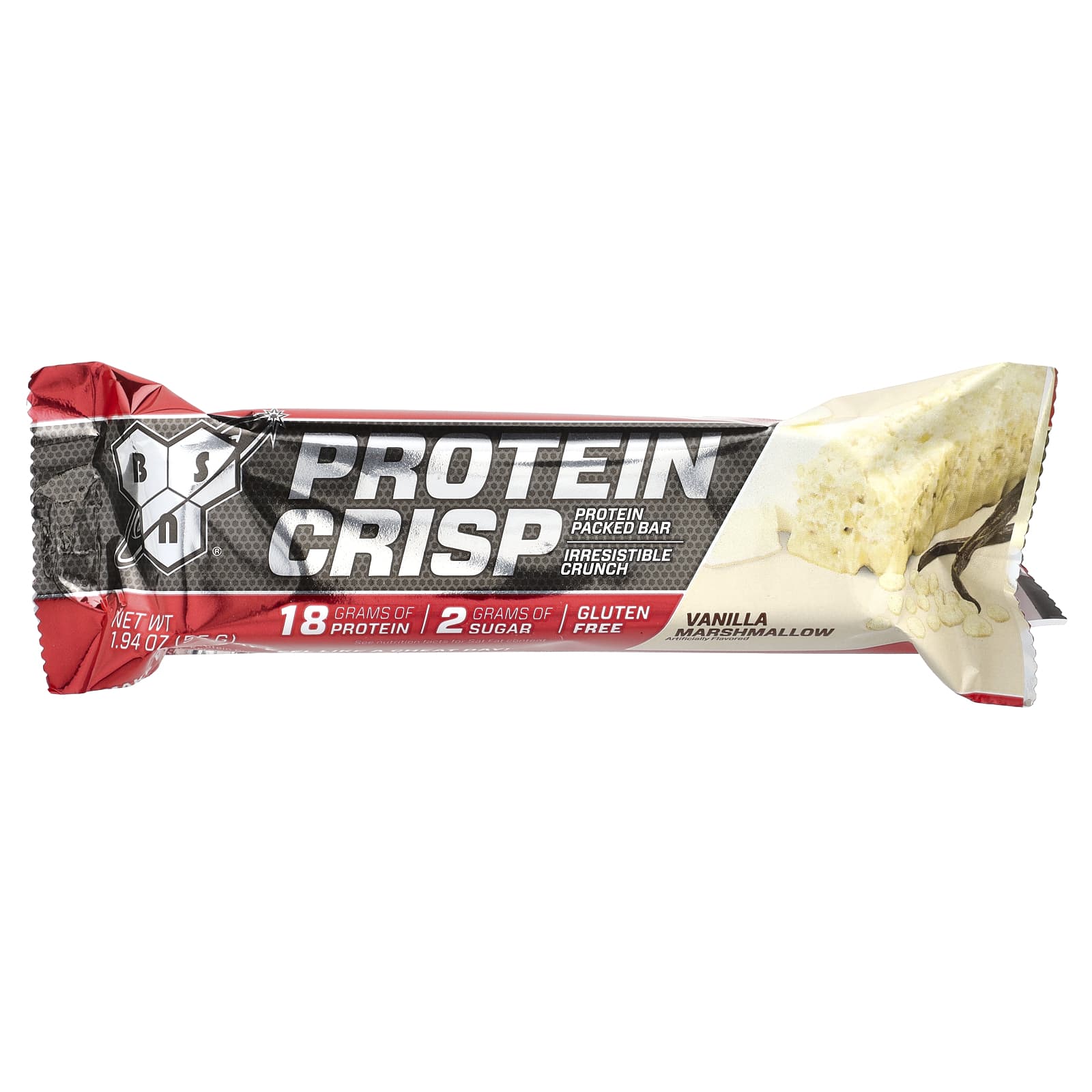 BSN, Protein Crisp, Vanilla Marshmallow, 12 Bars, 1.94 oz (55 g) Each