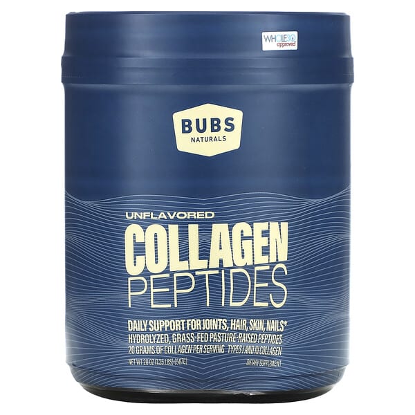 BUBS Naturals, Collagen Peptides, Unflavored, 20 oz (567 g)