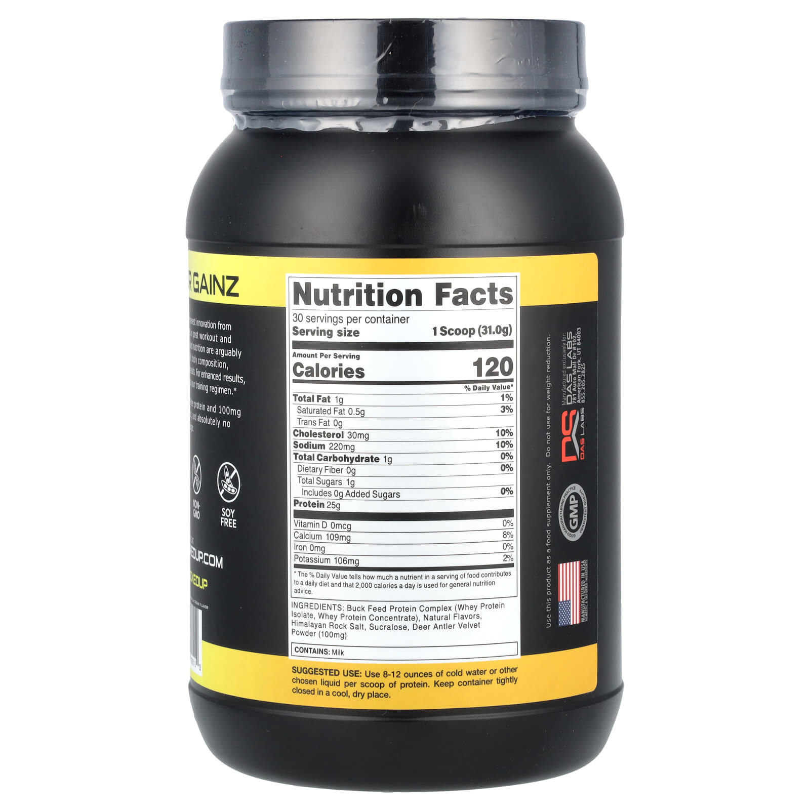 Bucked Up, Buck Feed, Original Protein, Swole Whip, 32.8 oz (930 g)