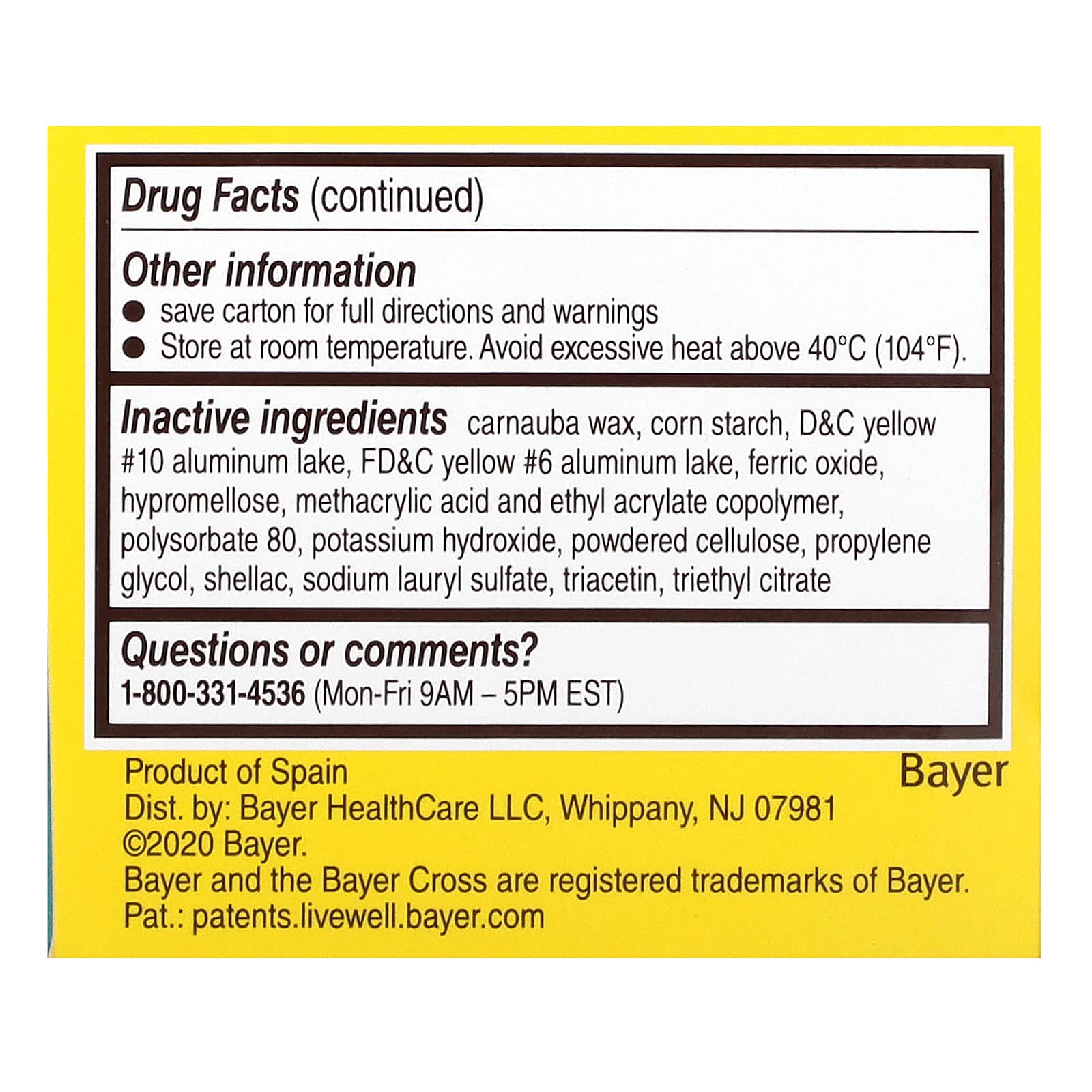 Bayer, Safety Coated Aspirin Regimen, Low Dose, 81 mg, 120 Enteric ...