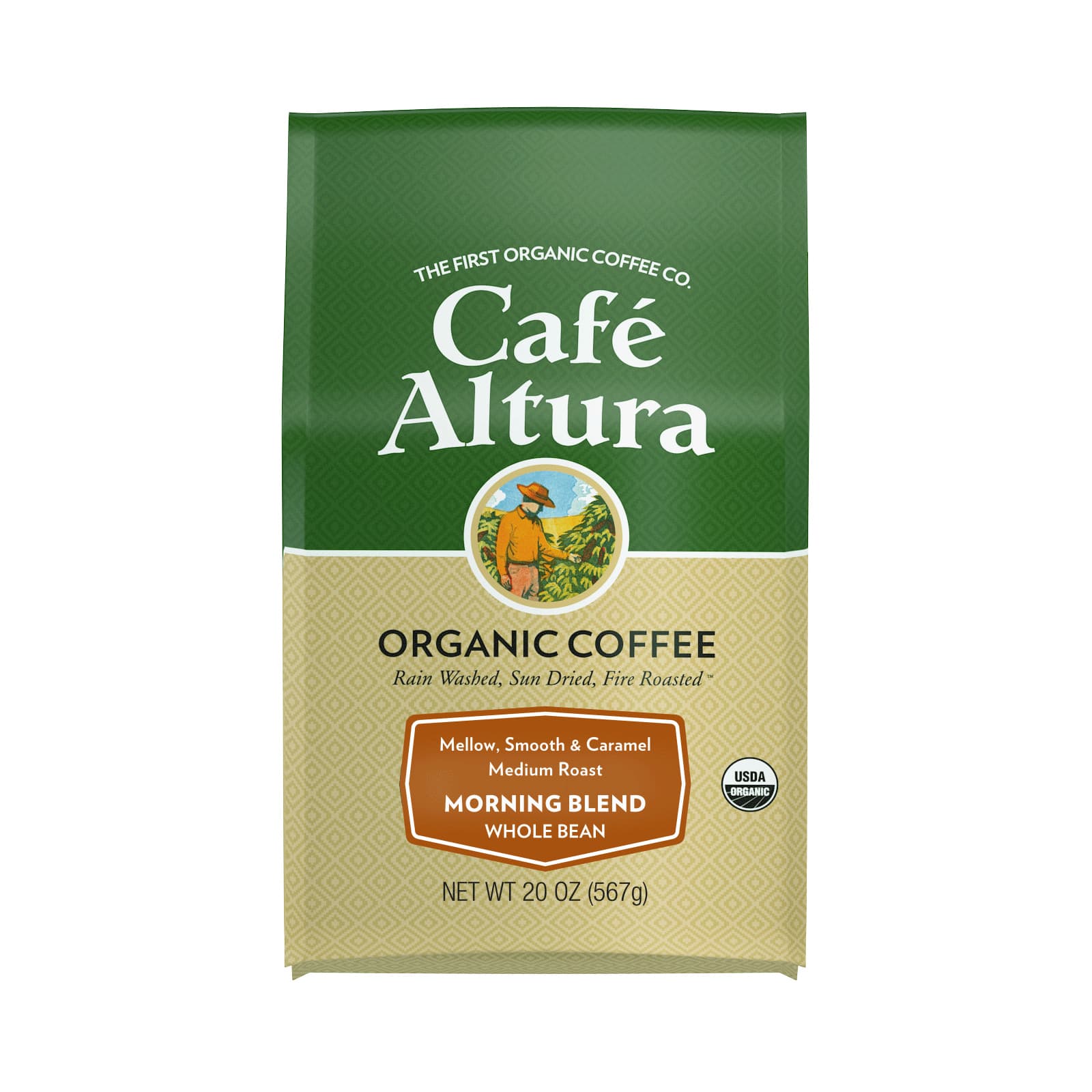 Cafe Altura, Organic Coffee, Morning Blend, Whole Bean, Medium Roast ...