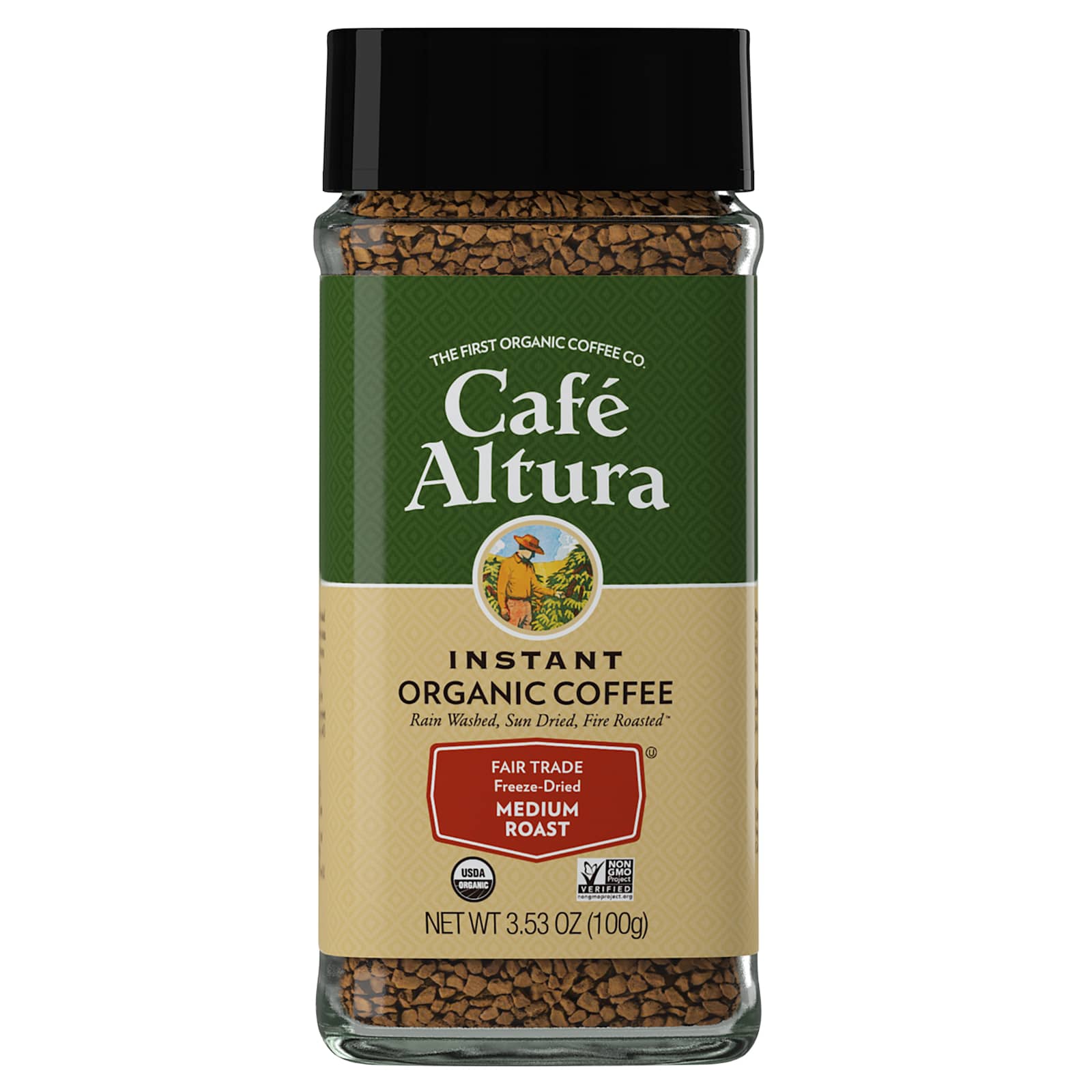 Cafe Altura, Instant Organic Coffee, Medium Roast, Freeze-Dried, 3.53 ...