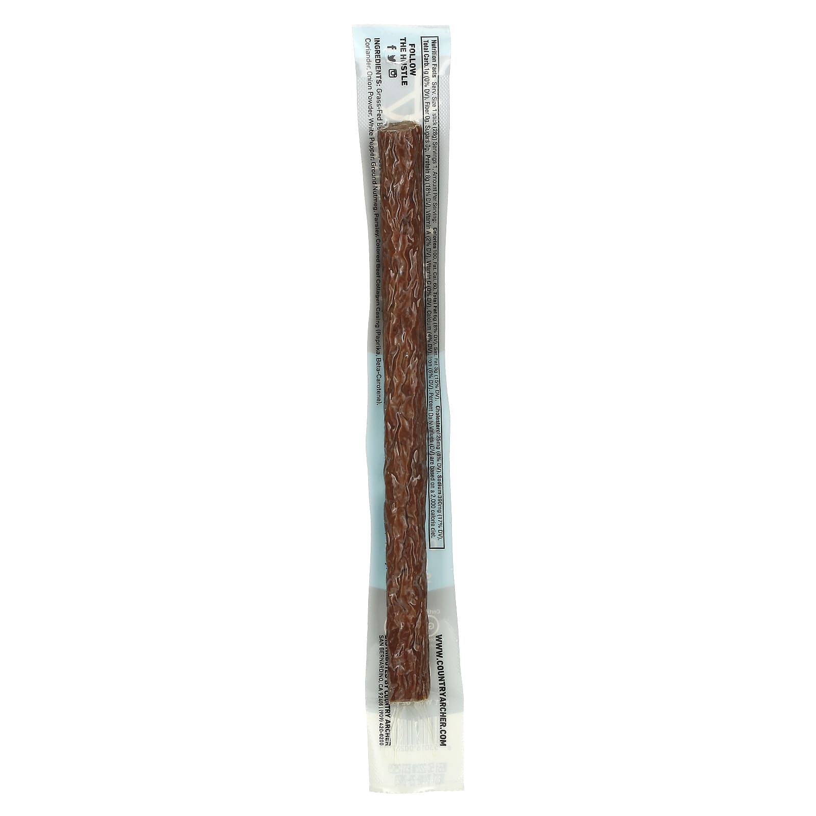 Country Archer Jerky, Original Beef Stick, 1 oz (28 g)