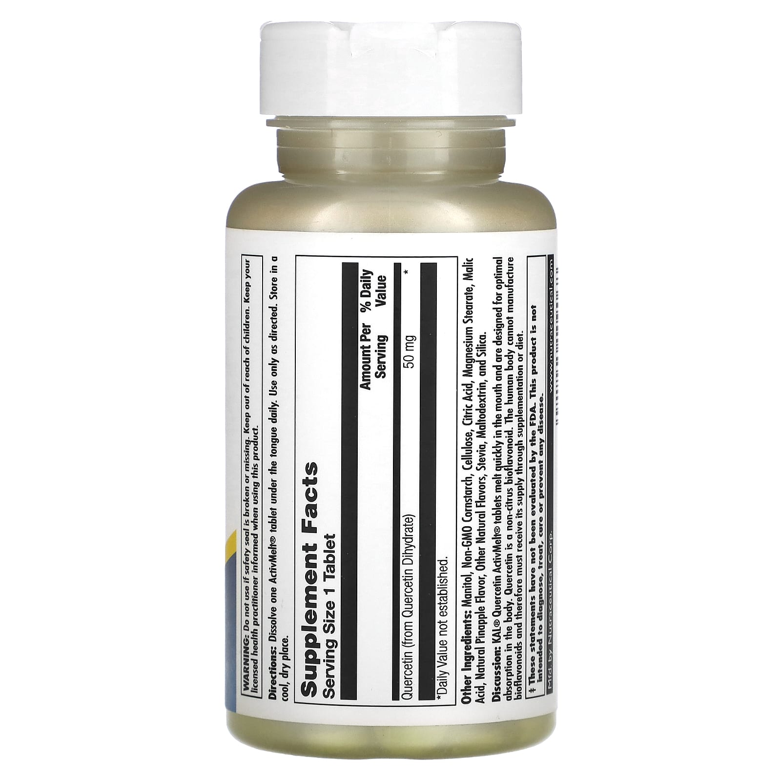 KAL, Quercetin, Pineapple, 50 mg, 90 Micro Tablets