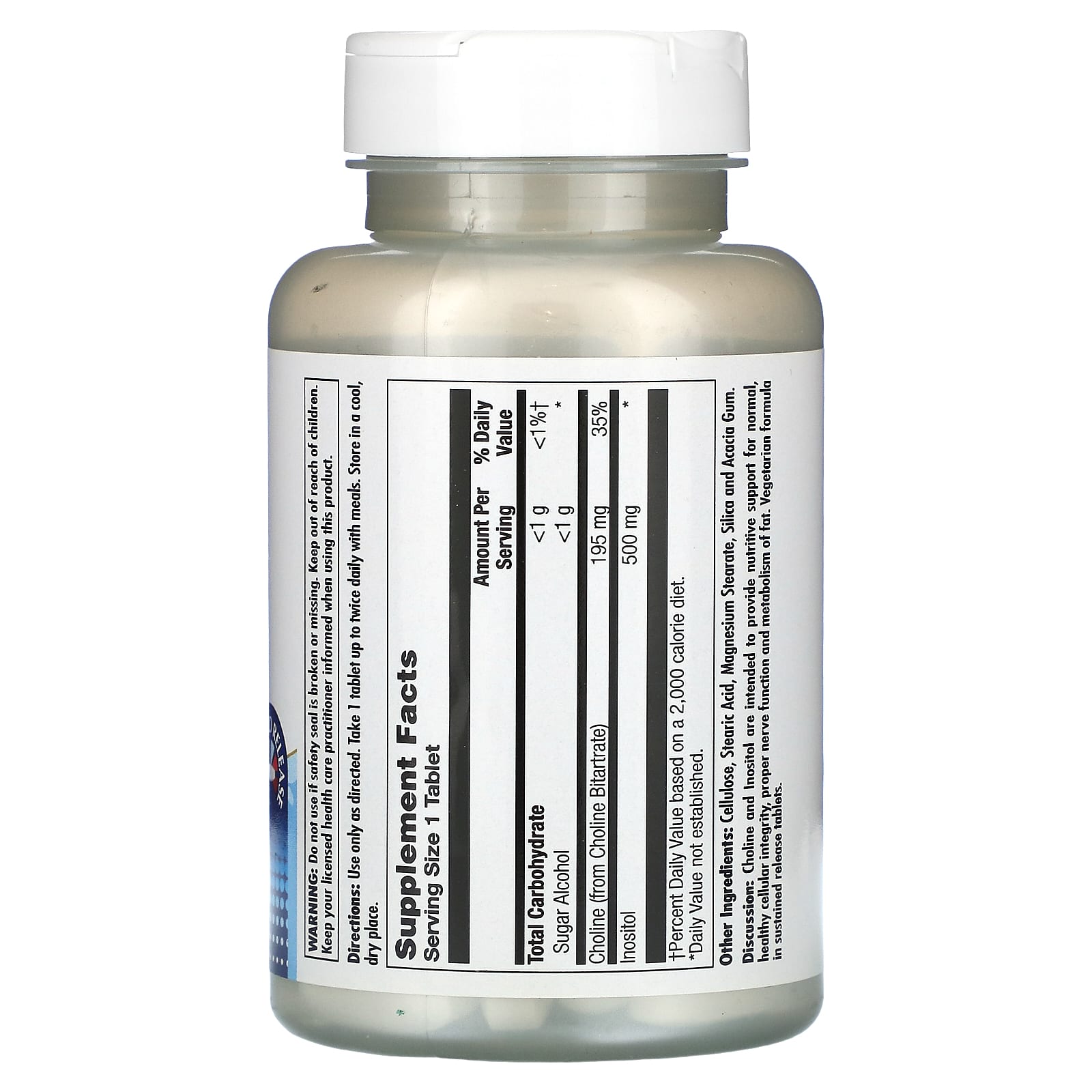 KAL, Choline Inositol, 90 Tablets