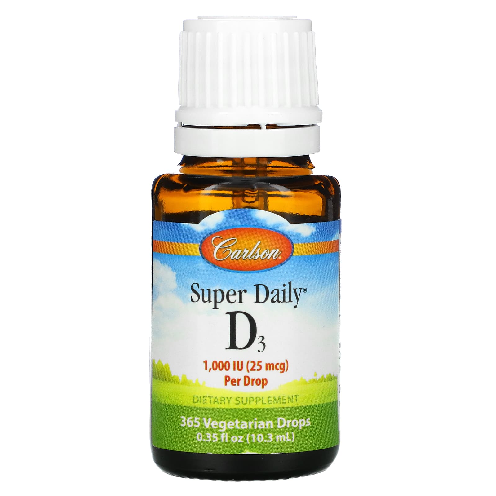 Carlson, Super Daily D3, 1,000IU, 10.3ml (0.35fl oz)