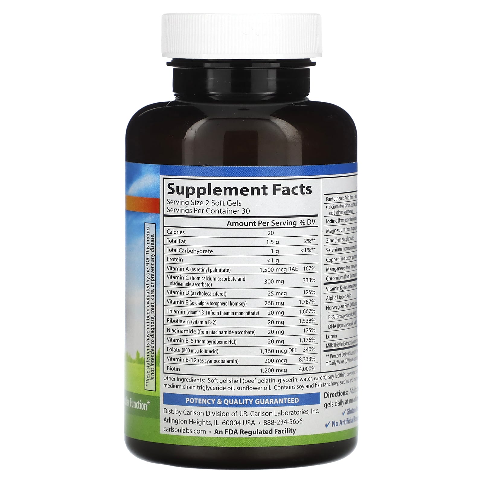 Carlson, Nutra-Support™, Diabetes, 60 Soft Gels