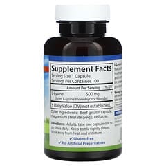 Carlson, L-Lysine, 500 mg, 100 Capsules