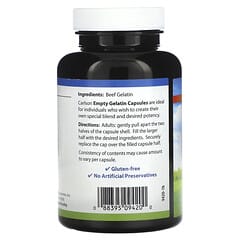 Carlson, Empty Gelatin Capsules #0, 150 Capsules