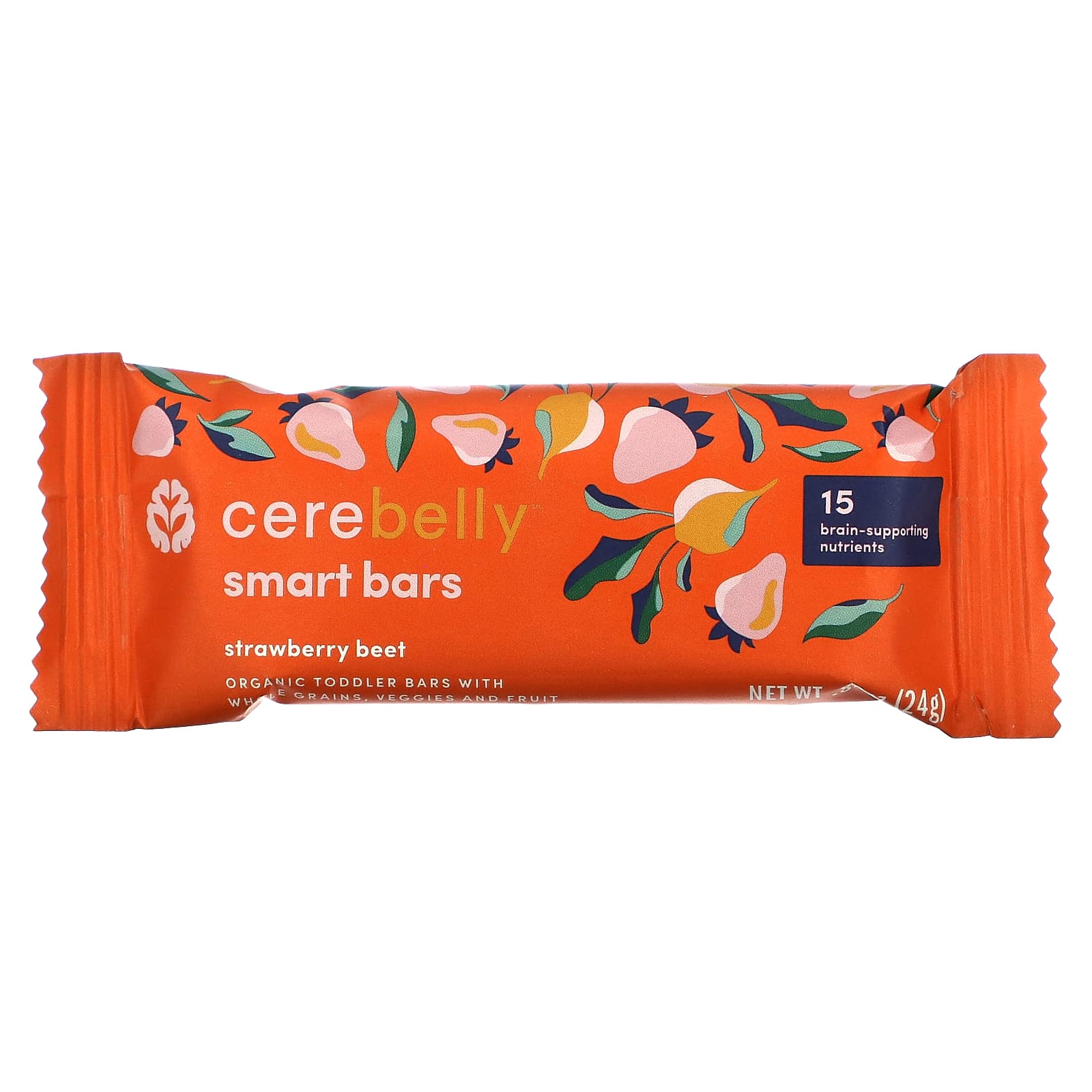 Cerebelly, Smart Bars, Organic Toddler Bars, Strawberry Beet, 5 Bars, 0 ...