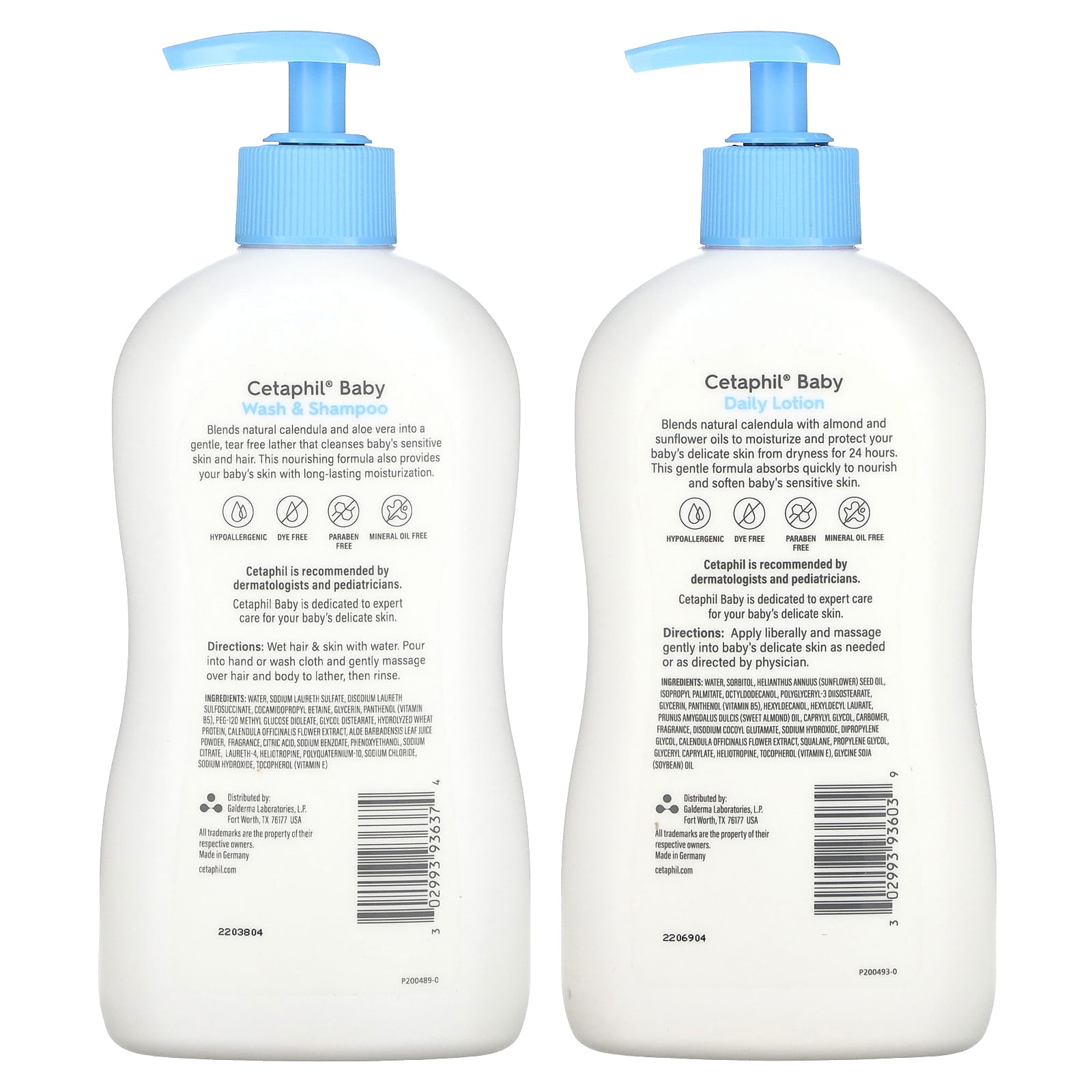 Cetaphil, Baby, Healthy Skin Essentials Set, 2 Piece Set, 13.5 fl oz ...