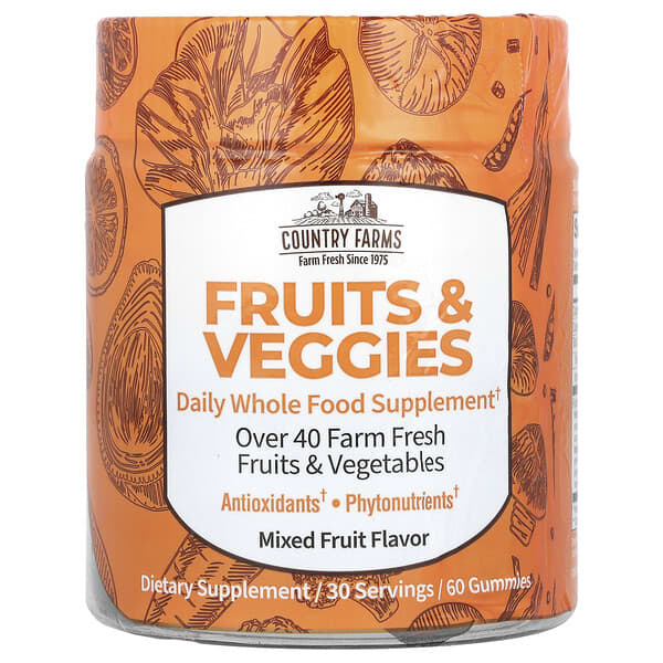 Country Farms, Fruits & Veggies, Daily Whole Food Supplement, Mixed ...