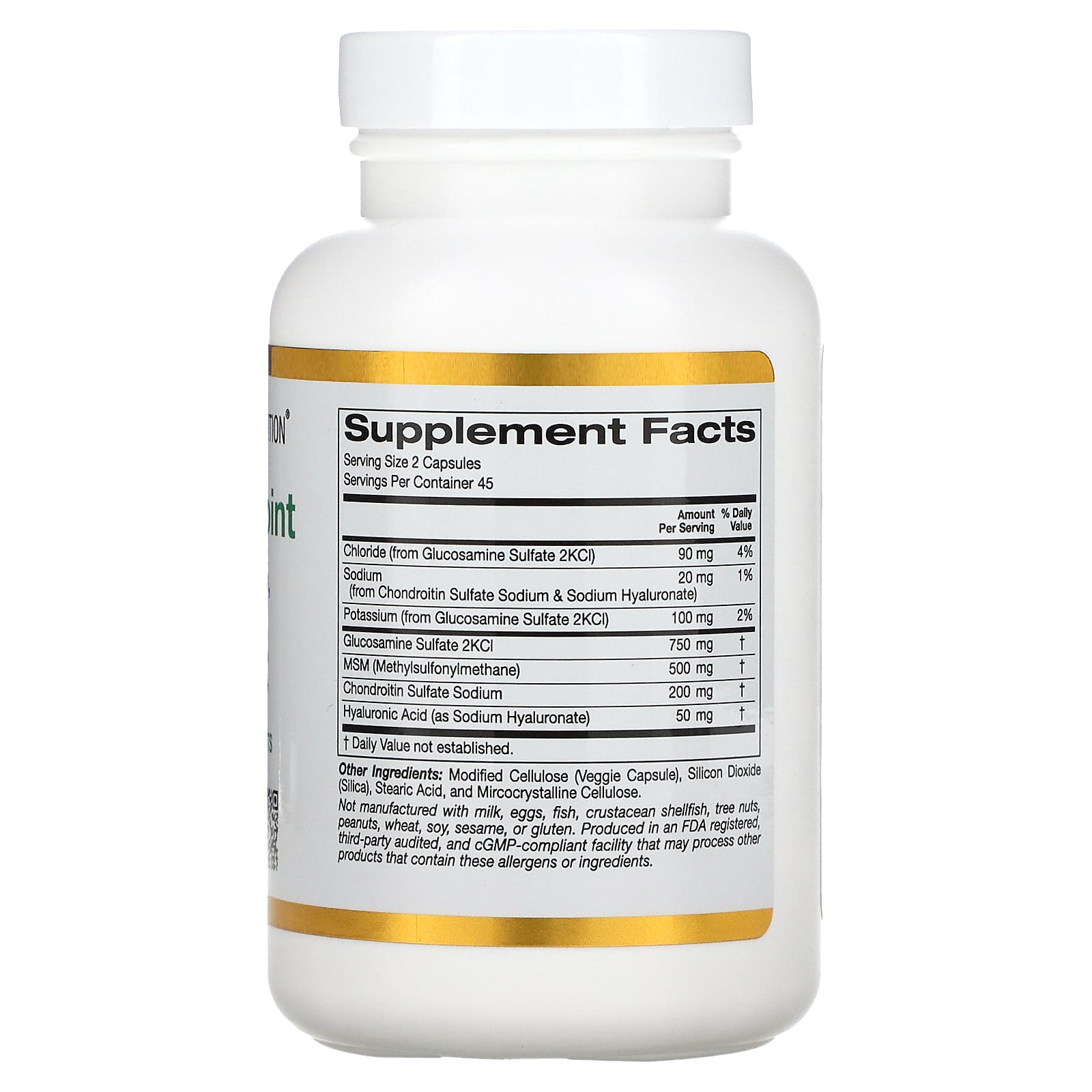 California Gold Nutrition, Total Veggie Joint Support Formula, With ...