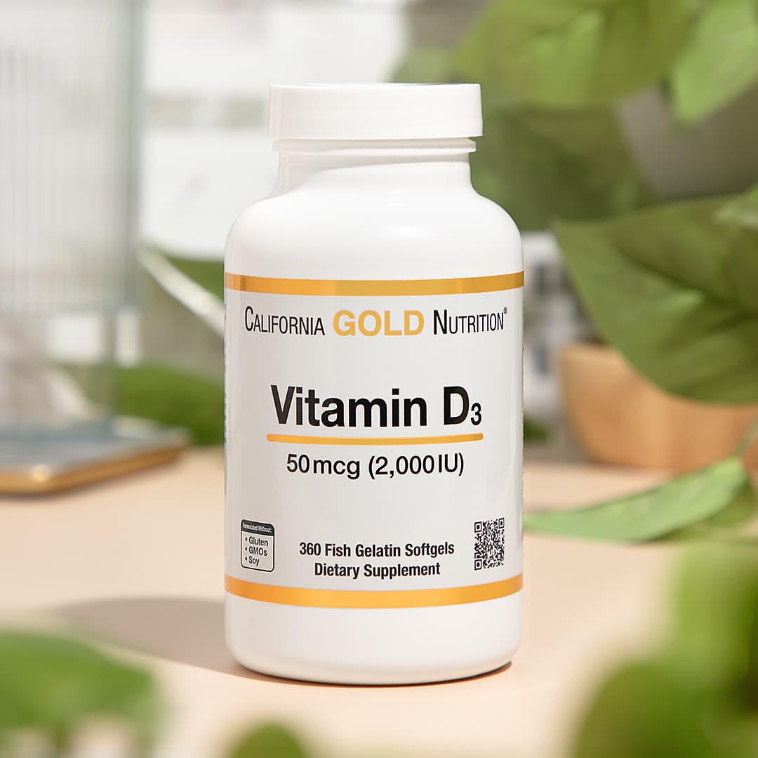 California Gold Nutrition, Vitamin D3, 50 mcg (2,000 IU), 360 Fish ...