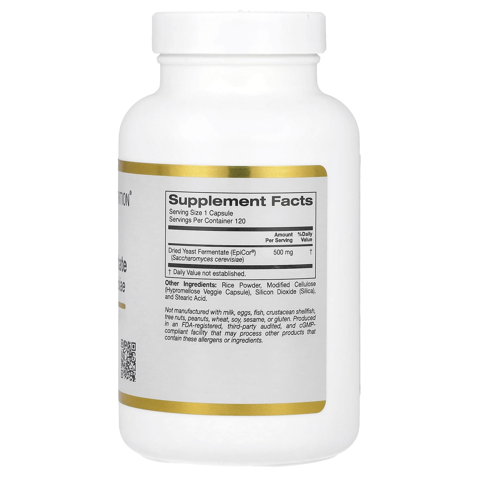 California Gold Nutrition, Epicor®, Dried Yeast Fermentate, 500 mg, 120 ...