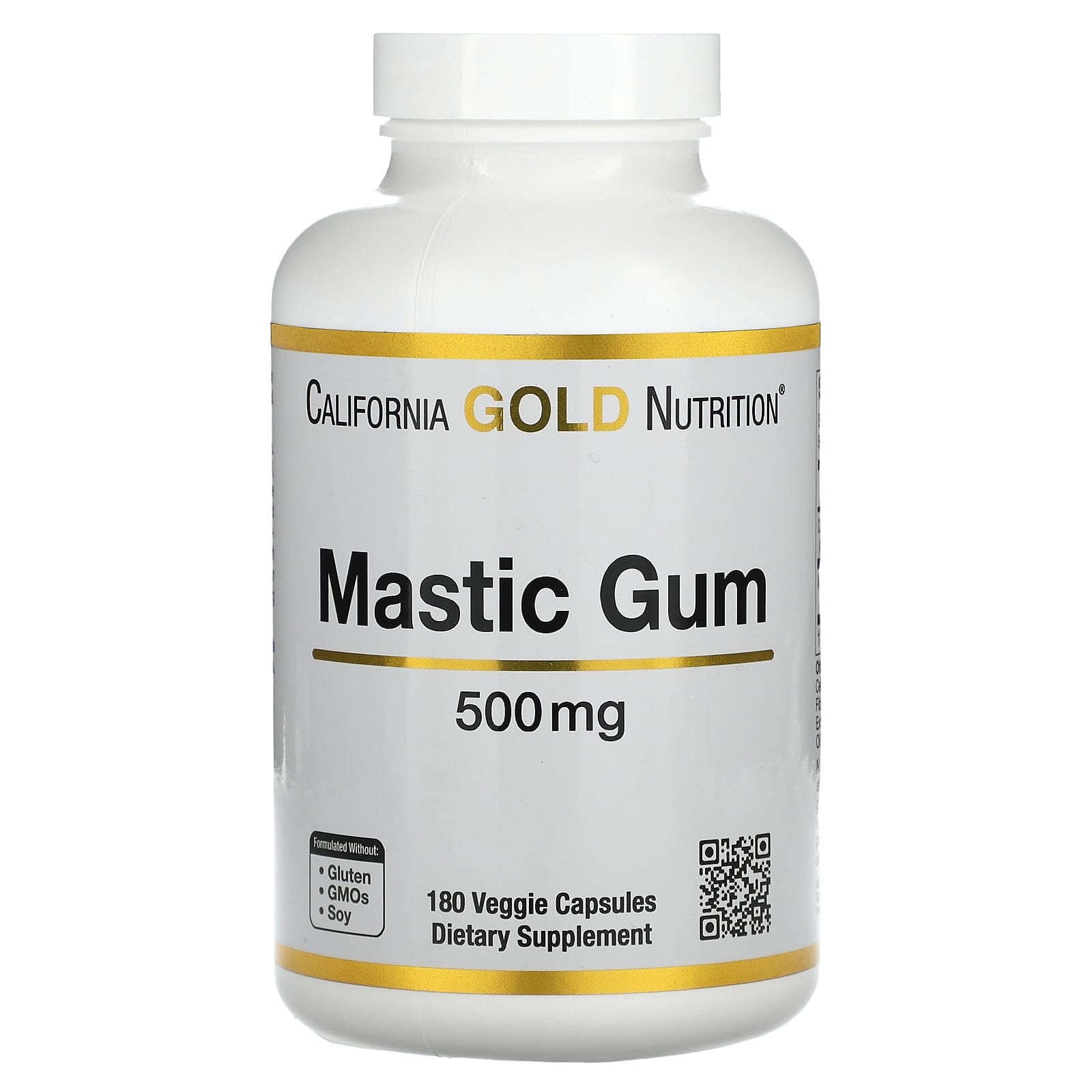 California Gold Nutrition, Mastic Gum, 500 mg, 180 Veggie Capsules