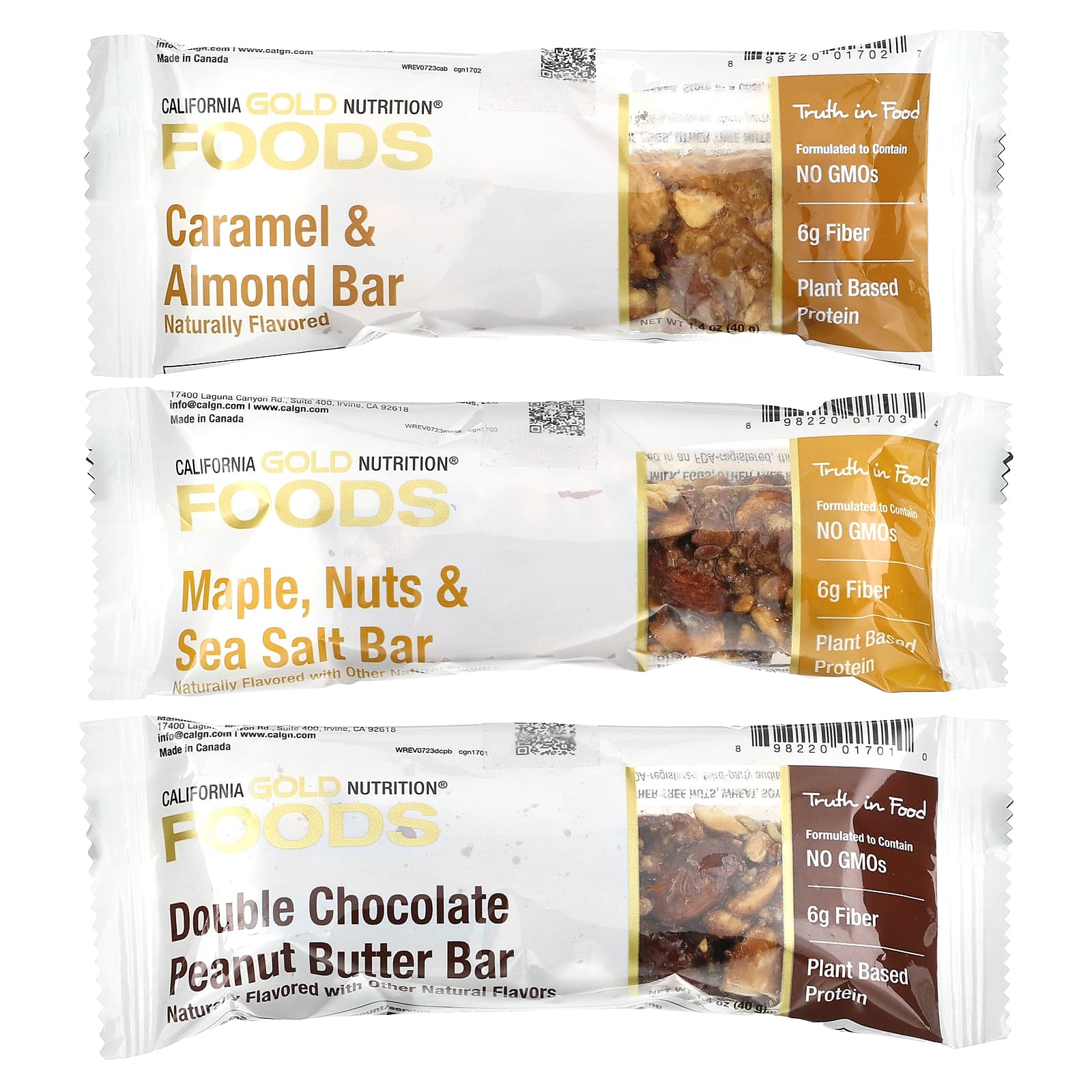 California Gold Nutrition, Foods, Variety Pack Snack Bars (Maple ...