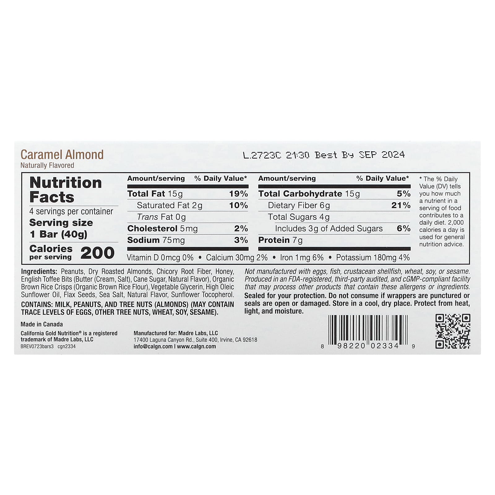 California Gold Nutrition, Foods, Variety Pack Snack Bars (Maple ...