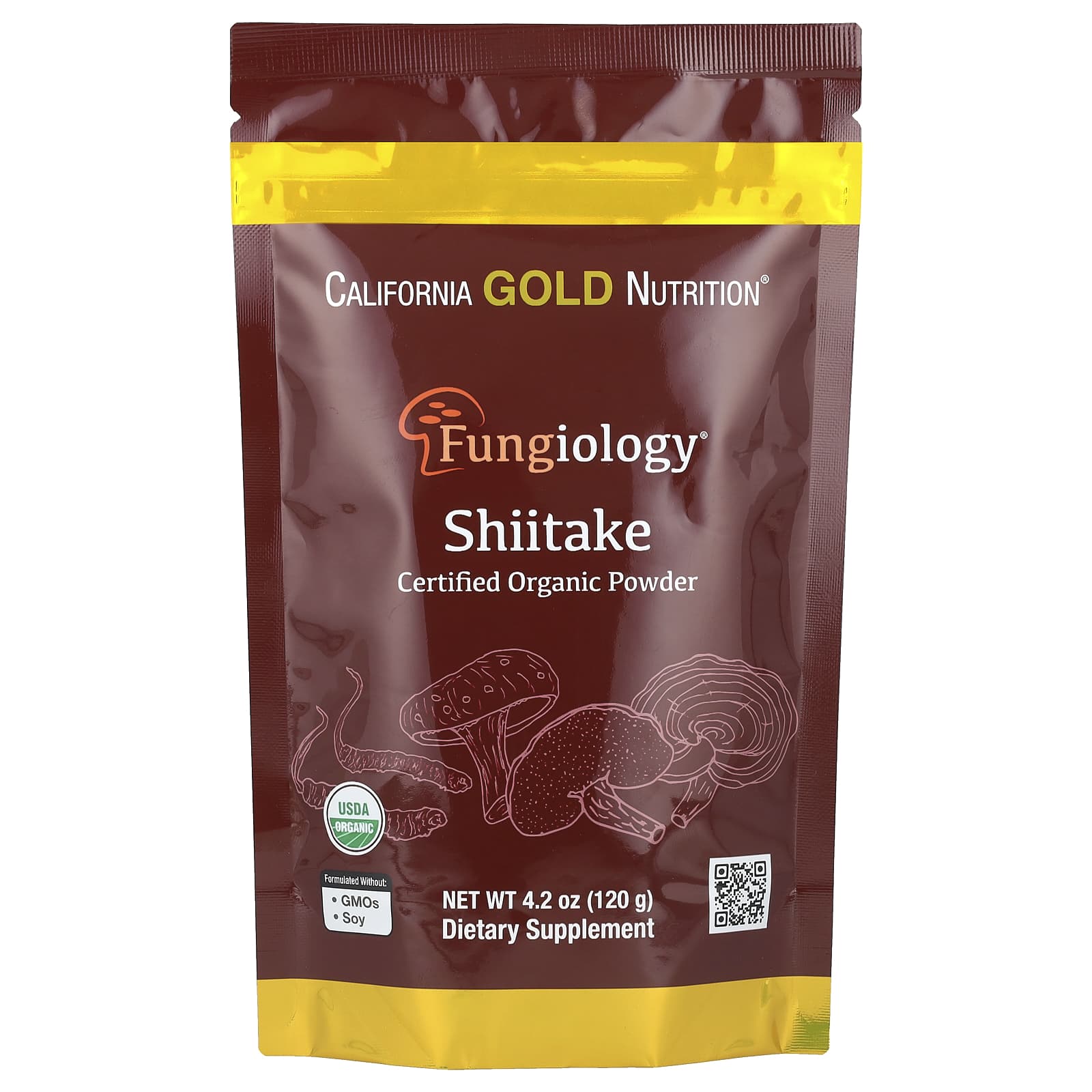California Gold Nutrition, Fungiology®, Certified Organic Shiitake ...