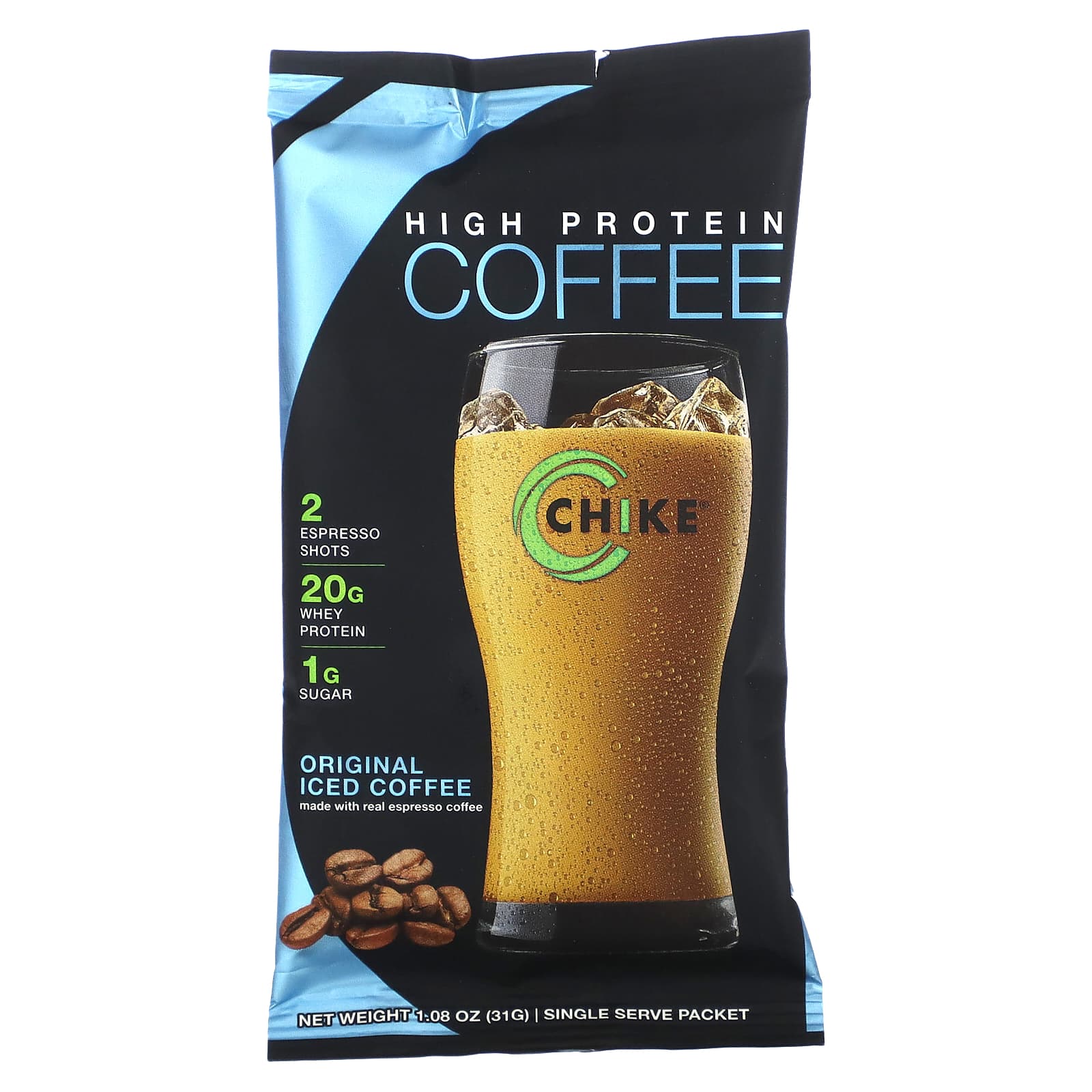 Chike Nutrition, High Protein Iced Coffee, Original, 12 Packets, 1.08 ...