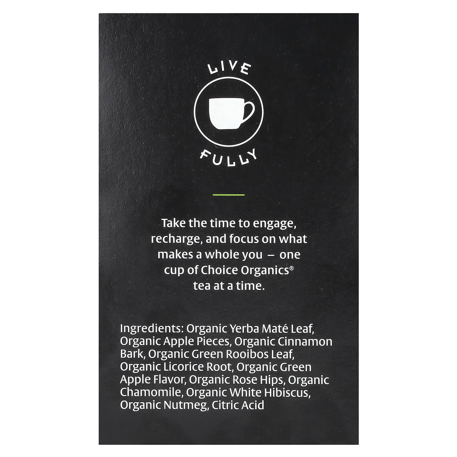 Choice Organic Teas, Herbal Yerba Mate, Apple Mate, 16 Tea Bags, 1.27 ...