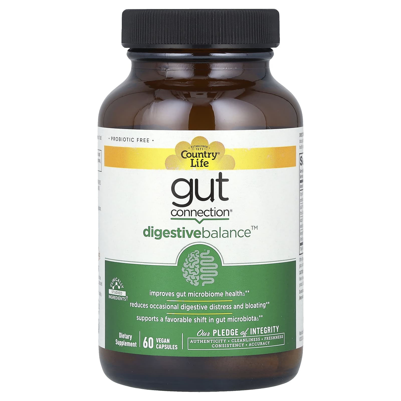 Country Life, Gut Connection® Digestive Balance™, 60 Vegan Capsules