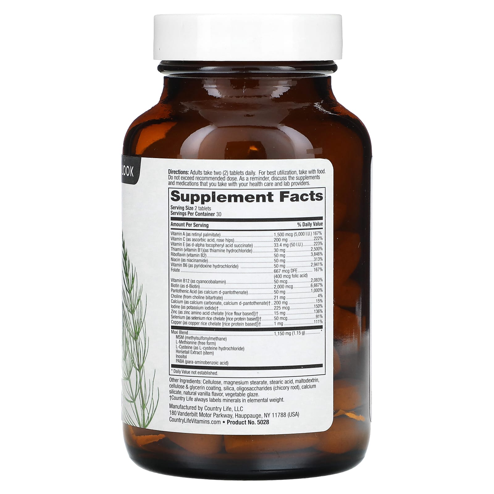 Country Life, Maxi-Hair, Skin & Nails, 60 Tablets