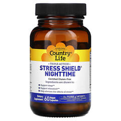 Country Life, Stress Shield Nighttime, Triple Action, 60 Vegan Capsules