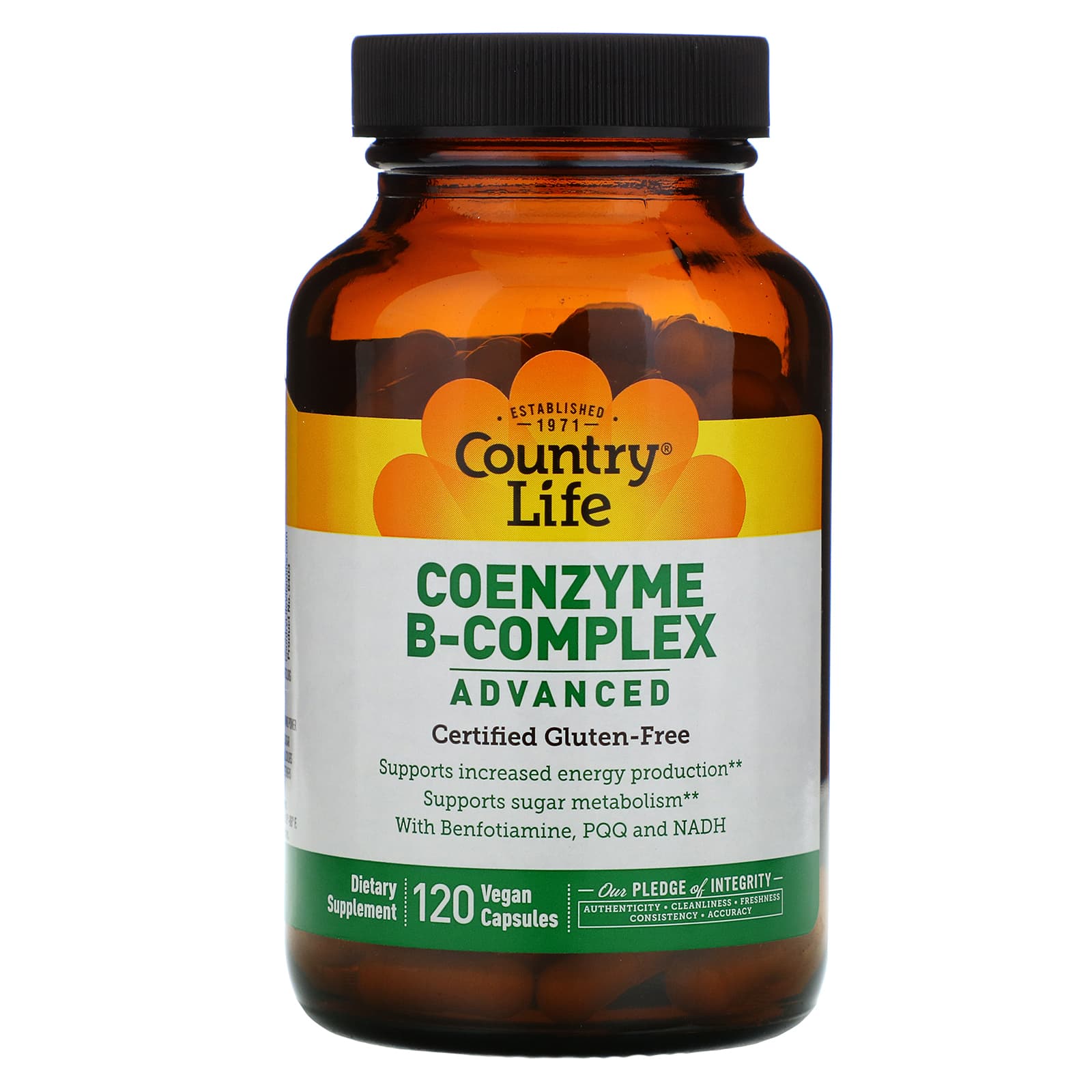 Country Life, Coenzyme B-Complex, Advanced, 120 Vegan Capsules