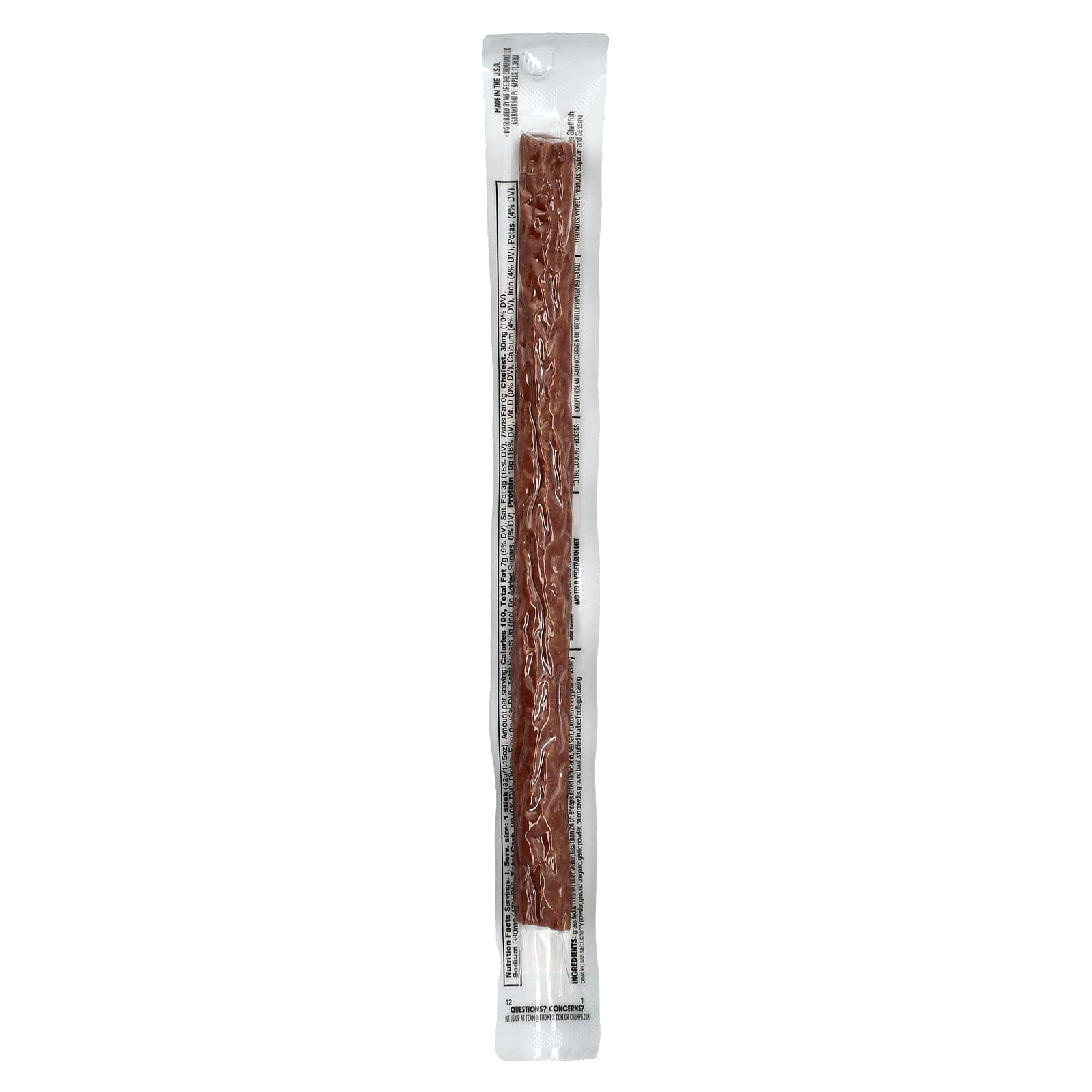 Chomps, Italian Style Beef Stick, Mild, 1.15 oz (32 g)