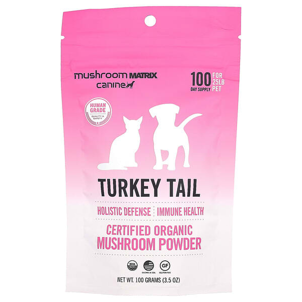Mushroom Matrix Canine, Turkey Tail, Certified Organic Mushroom Powder ...