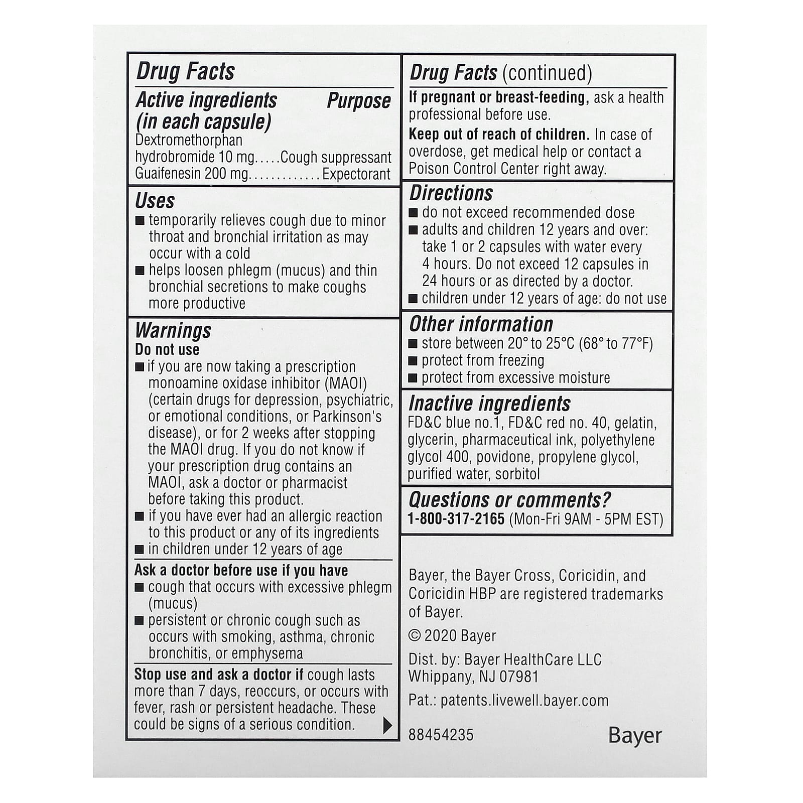 Coricidin HBP, Chest Congestion & Cough, 20 Liquid Gels