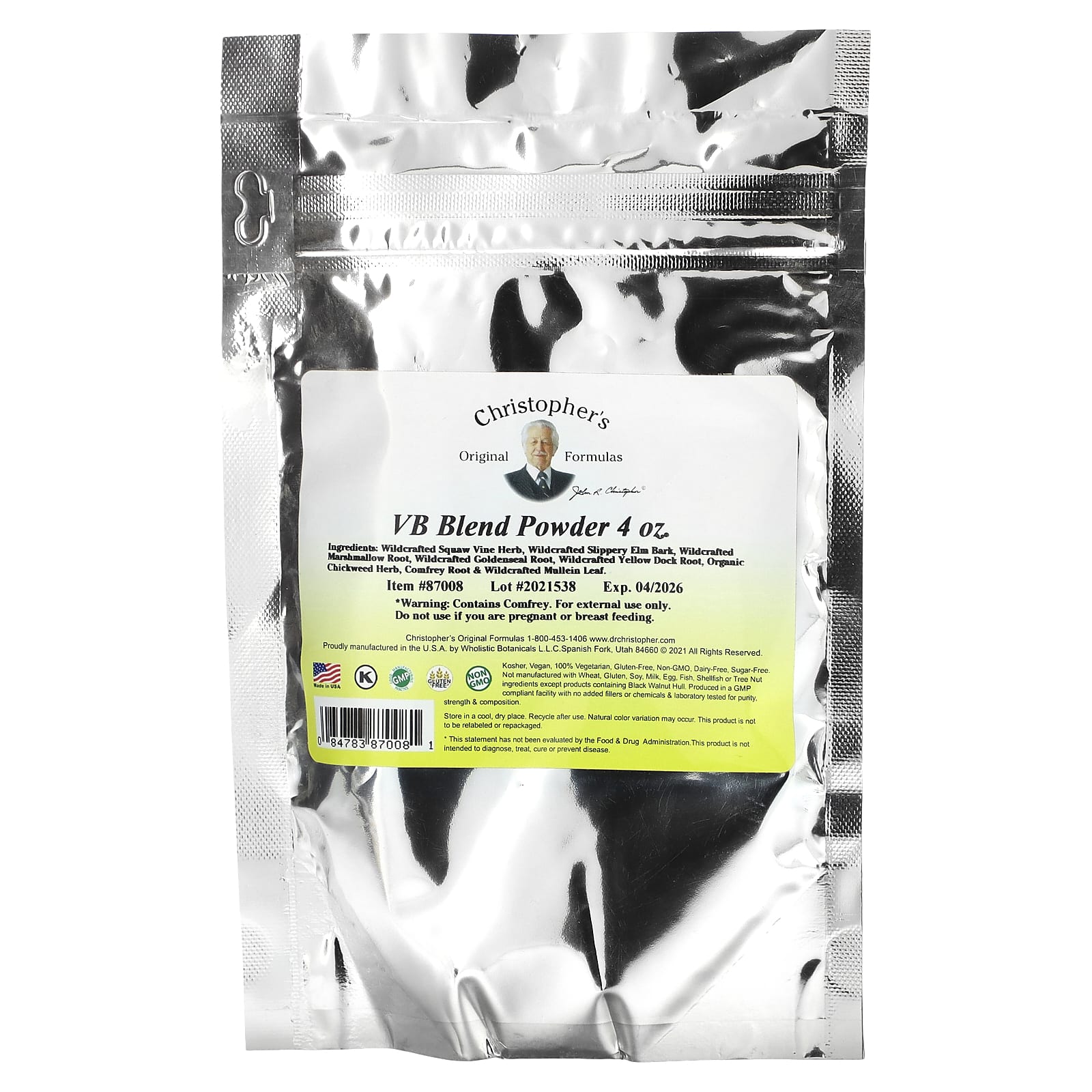 Christopher's Original Formulas, VB Blend Powder, 4 oz