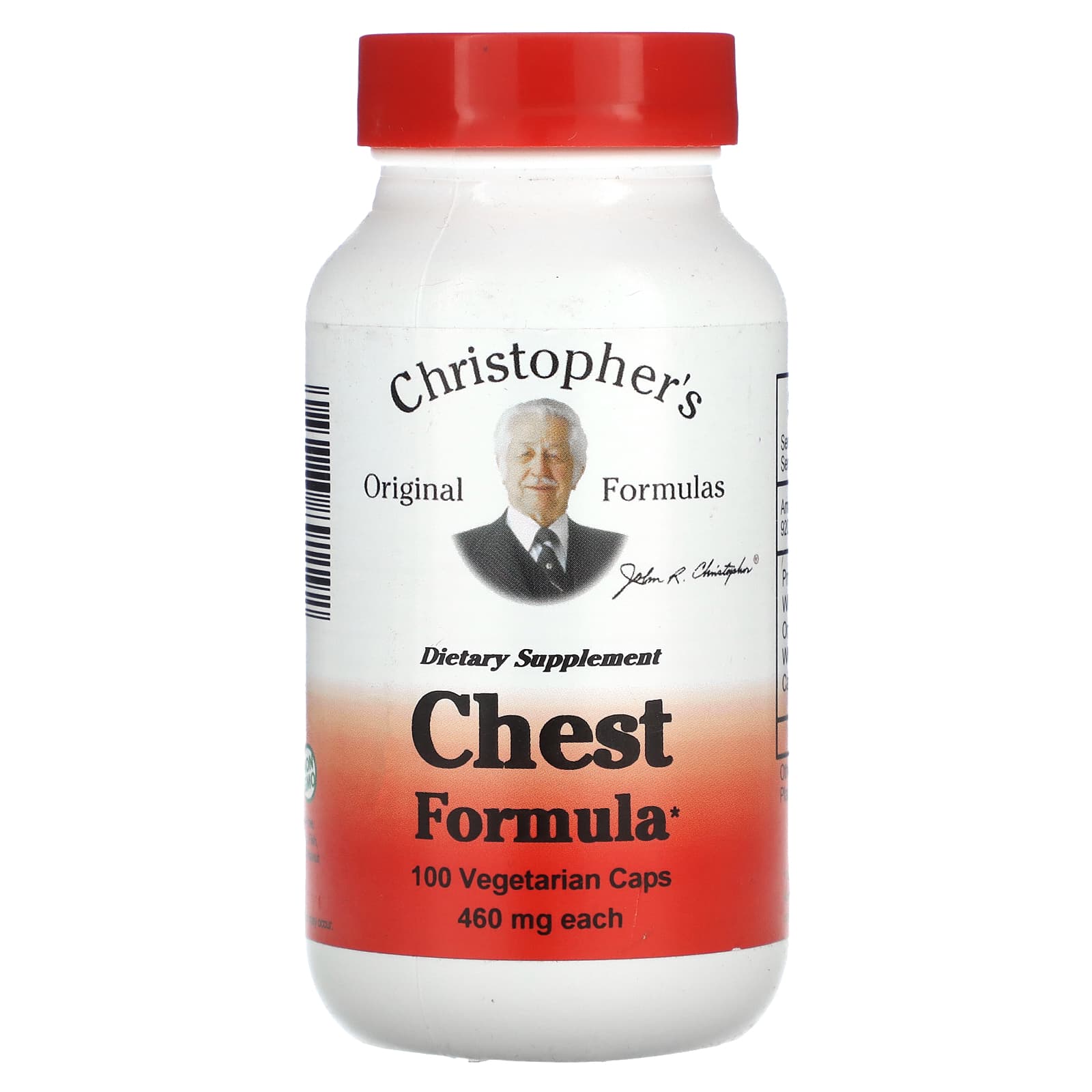 Christopher's Original Formulas, Chest Formula, 460 mg, 100 Vegetarian Caps