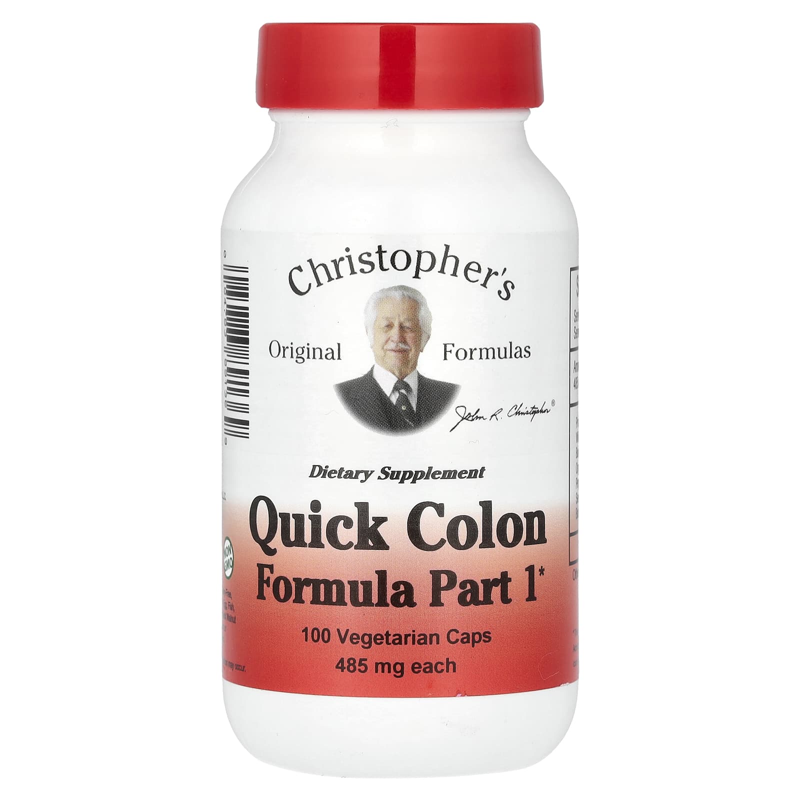 Christopher's Original Formulas, Quick Colon Formula Part 1, 485 mg ...