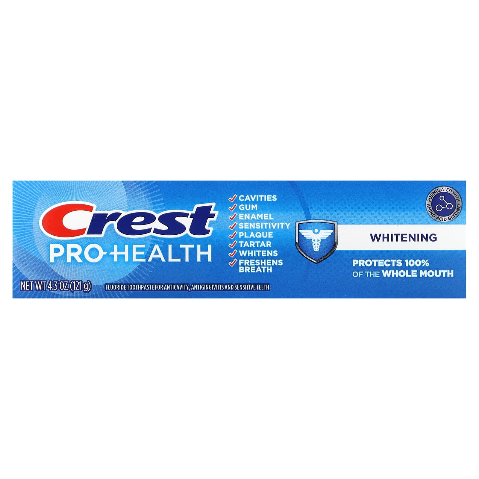 Crest, Pro Health, 불소 치약, 미백, 121g(4.3oz)
