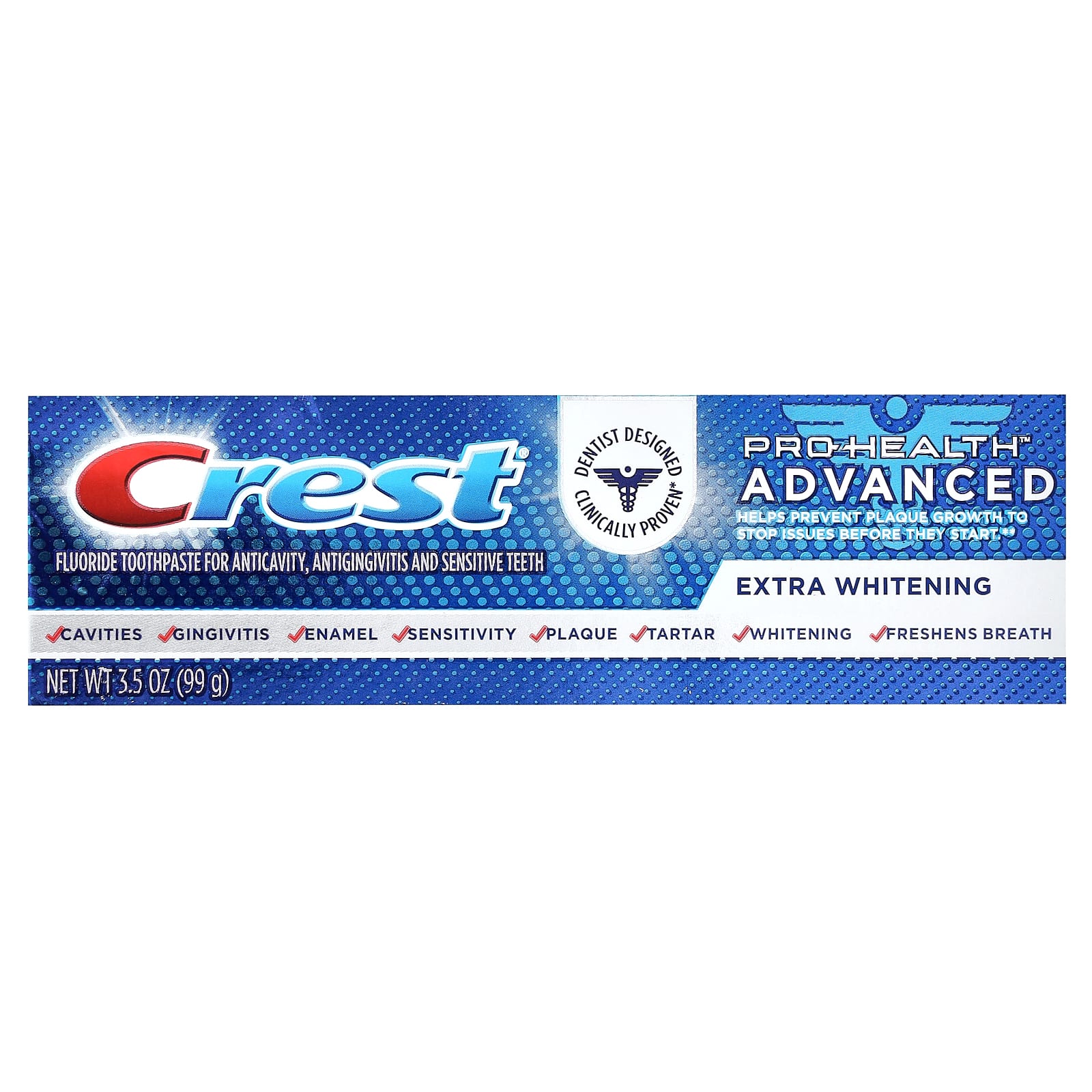 Crest, Pro Health Advanced, Fluoride Toothpaste, Extra Whitening, 3.5 ...