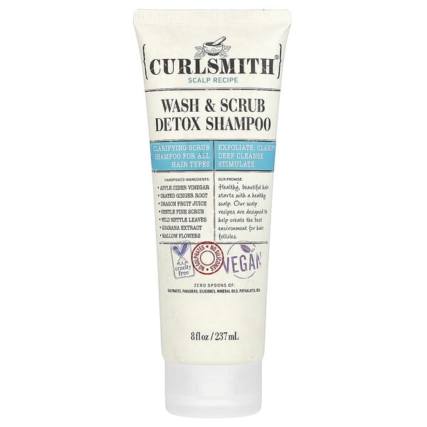 Curlsmith, Wash & Scrub Detox Shampoo, All Hair Types, 8 fl oz (237 ml)