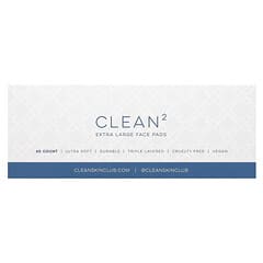 Clean Skin Club, Clean2 Face Pads, Extra Large, 60 Count