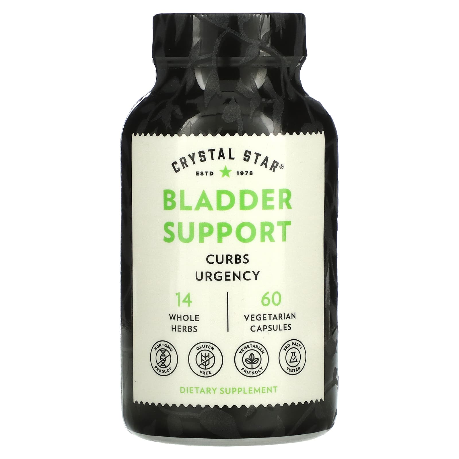 Crystal Star, Bladder Support, 60 Vegetarian Capsules