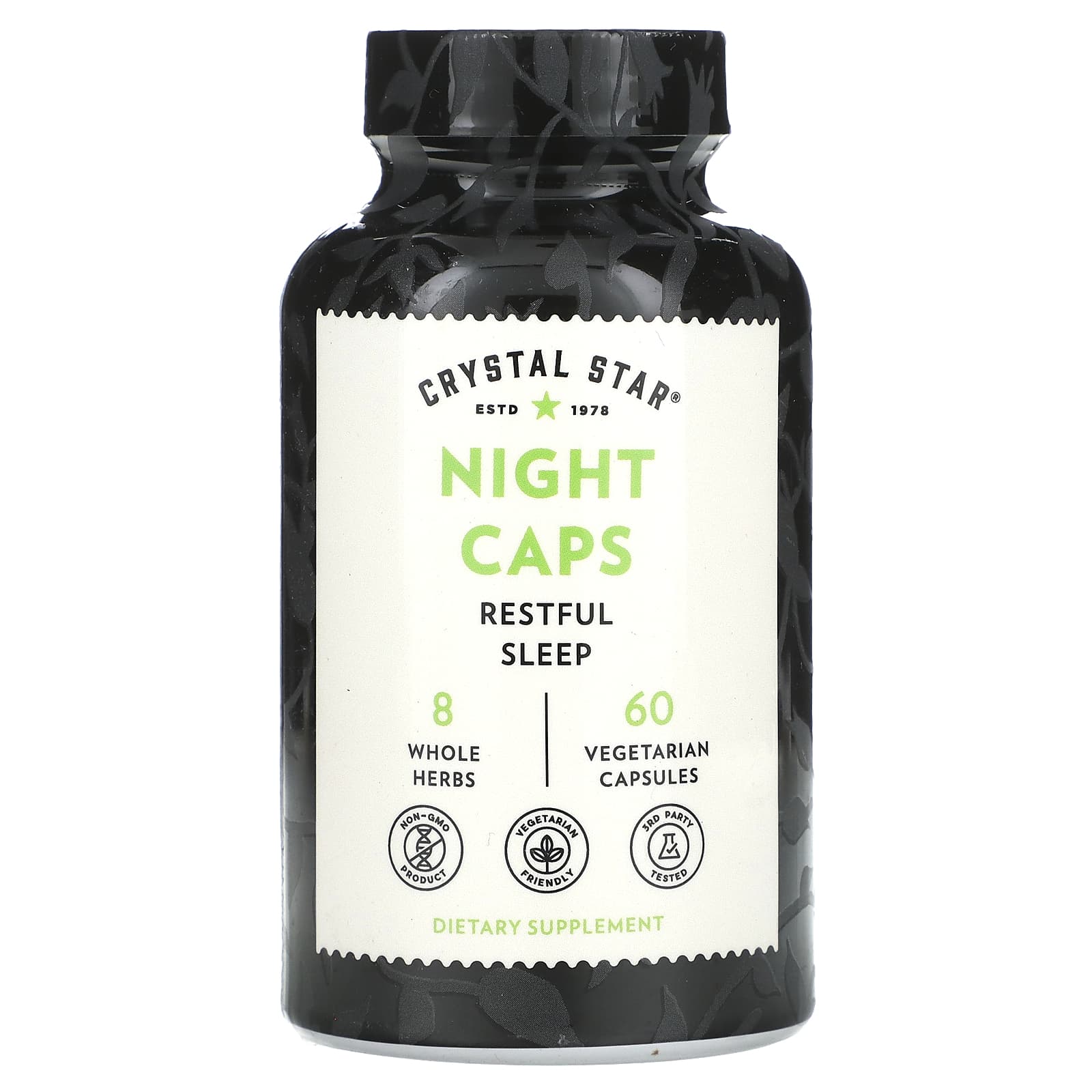 Crystal Star, Night Caps, 60 Vegetarian Capsules