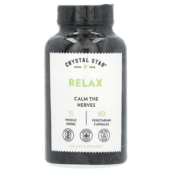 Crystal Star, Relax, 60 Vegetarian Capsules