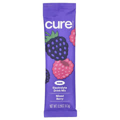 Cure Hydration, Kids, Electrolyte Drink Mix, Mixed Berry, 6 Packets, 0. ...